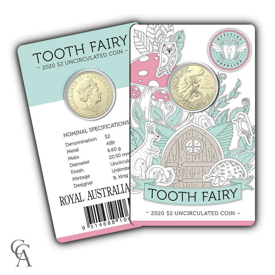 2020 Tooth Fairy $2 Coin Carded