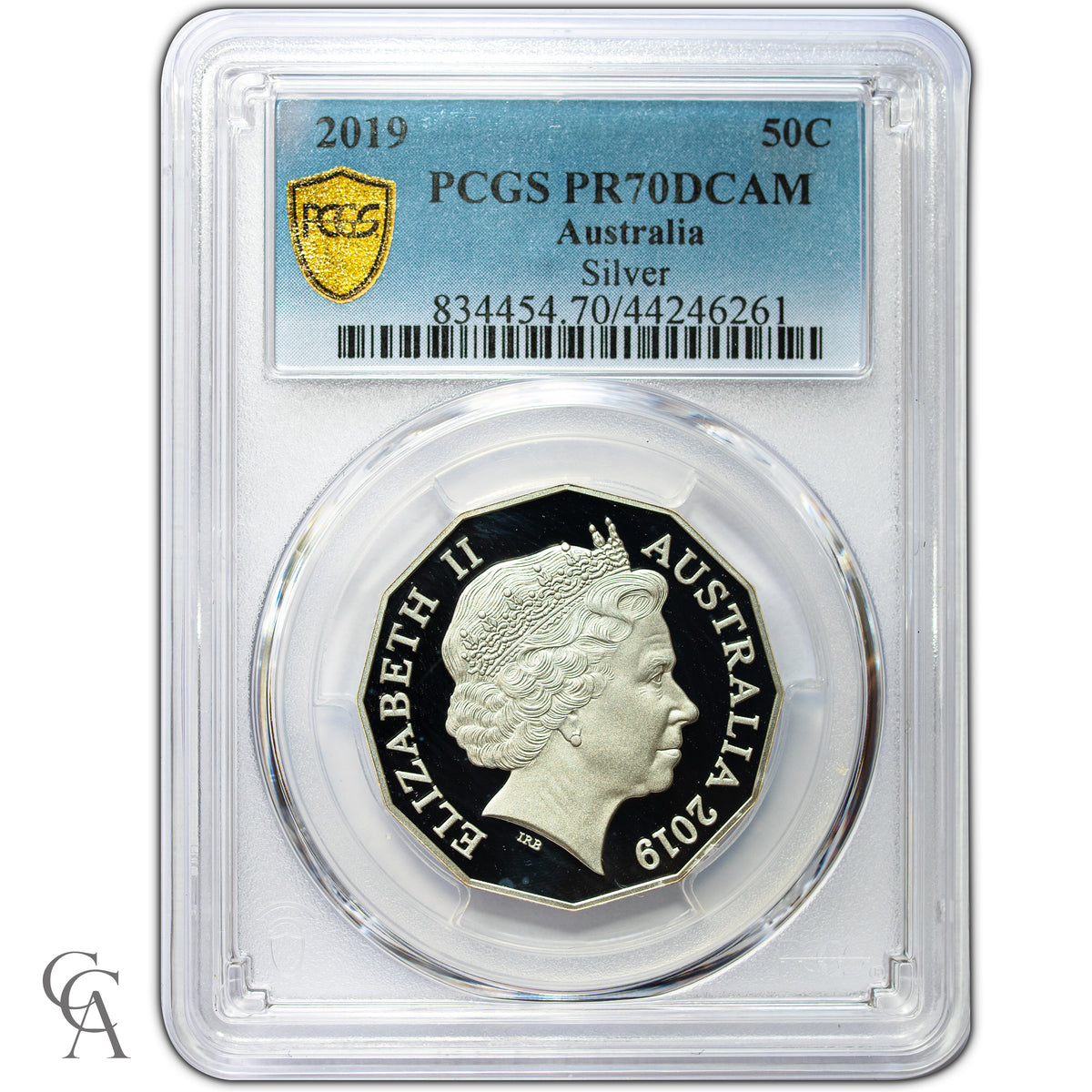 2019 Ian Rank-Broadley Silver 50 Cent Coin PCGS PR70DCAM